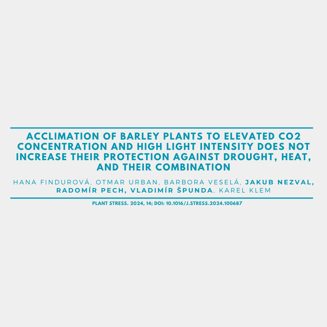 Newly published paper – “Acclimation of barley plants to elevated CO2 ...